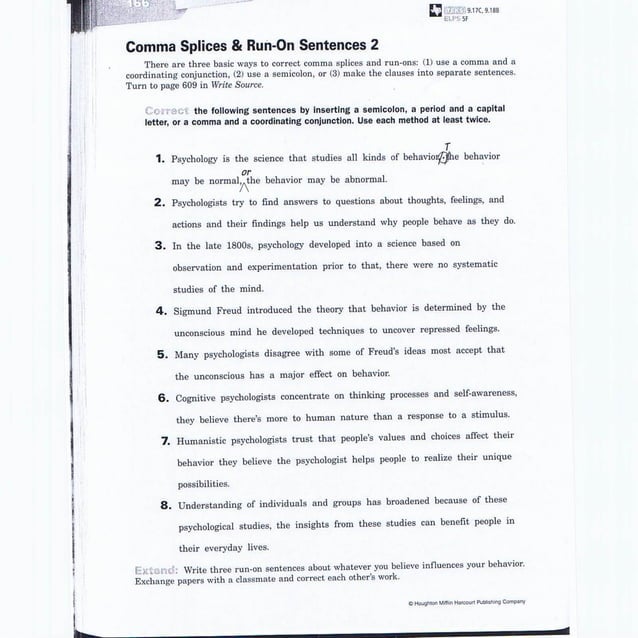 Run ons and comma splices practice #1 | PDF