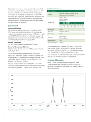 Analysis of Capsaicin and Dihydrocapsaicin in Chili Peppers Using the ...