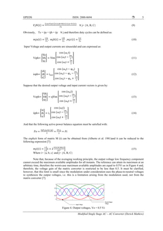 Modified Single Stage AC-AC Converter | PDF