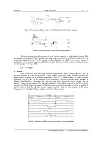 Modified Single Stage AC-AC Converter | PDF