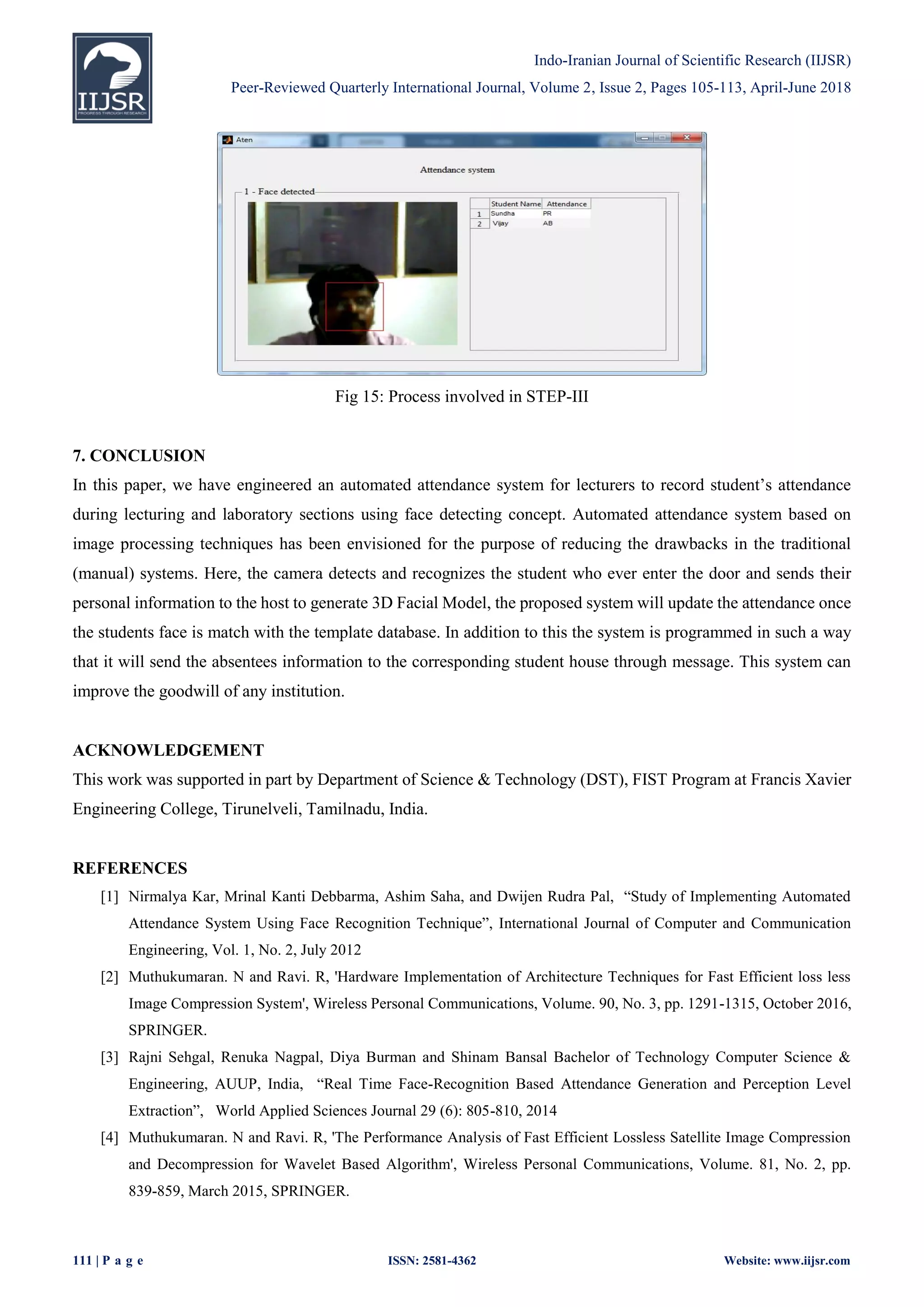 Attendance Monitoring Using Face Recognition with Message Alert | PDF