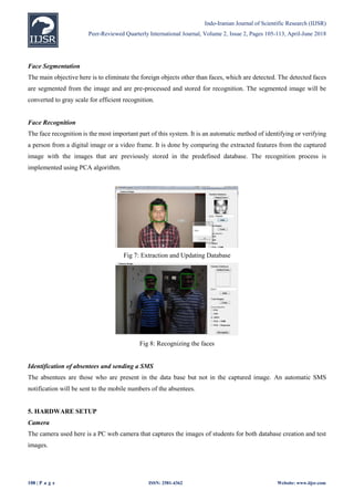 Attendance Monitoring Using Face Recognition with Message Alert | PDF