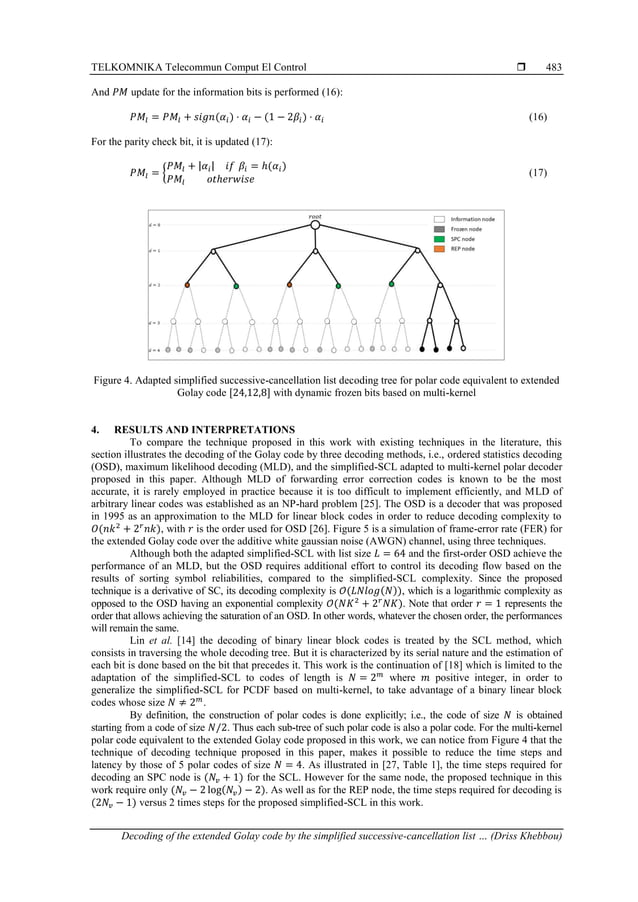Decoding Of The Extended Golay Code By The Simplified Successive Cancellation List Decoder