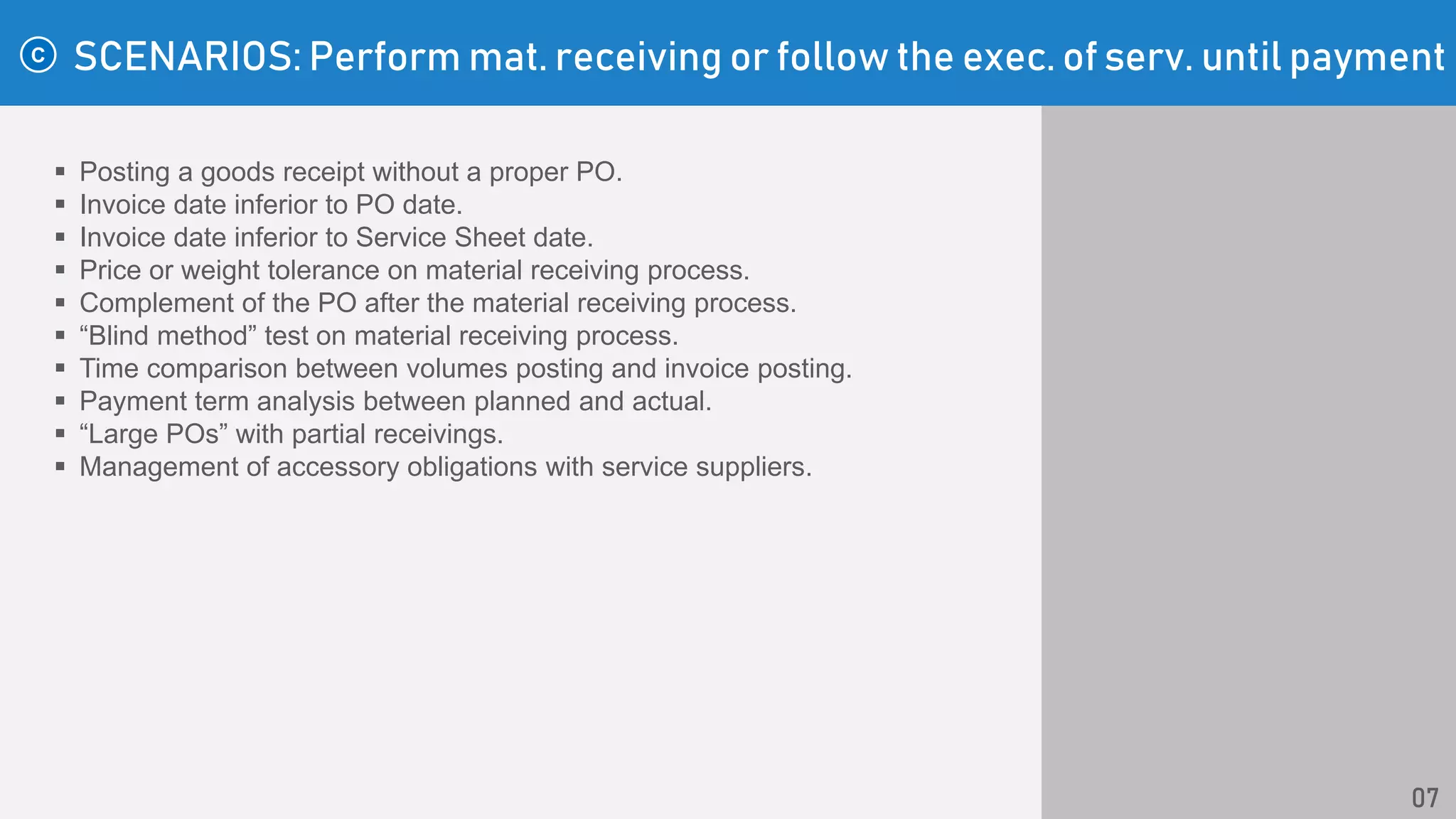 Audit scenarios for procurement and materials management | PDF | Logistics | Business