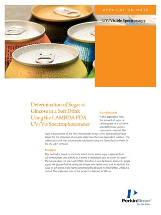 Determination of Sugar as Glucose in a Soft Drink | PDF
