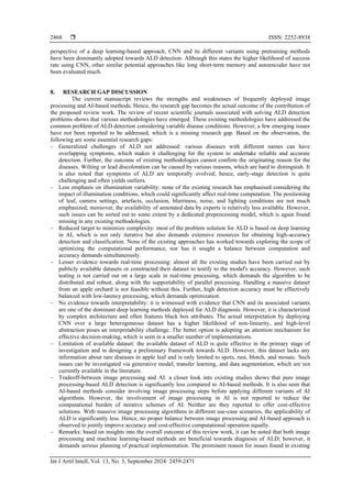 Review of image processing and artificial intelligence methodologies for apple leaf disease ...