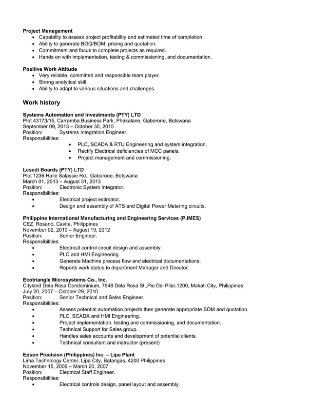 012416 andrei k_resume_php | DOC | Civil Engineering Industry | Industries