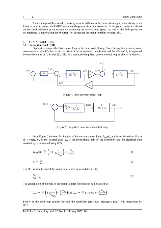 Comparison of cascade P-PI controller tuning methods for PMDC motor based on intelligence ...