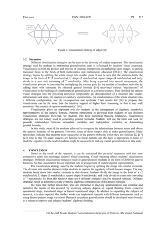 The Seventh Grade Students’ Generalization Strategies of Patterns | PDF