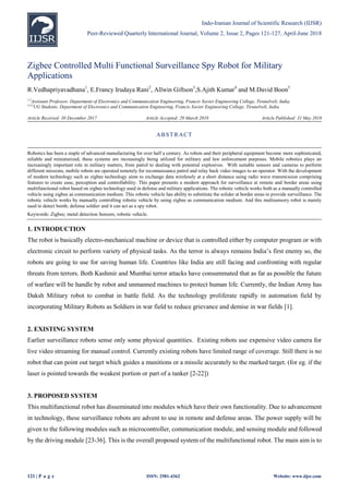 Zigbee Controlled Multi Functional Surveillance Spy Robot for Military ...