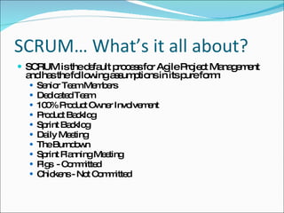 Primer on Agile Project Management and SCRUM | PPT