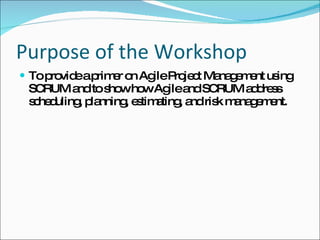 Primer on Agile Project Management and SCRUM | PPT