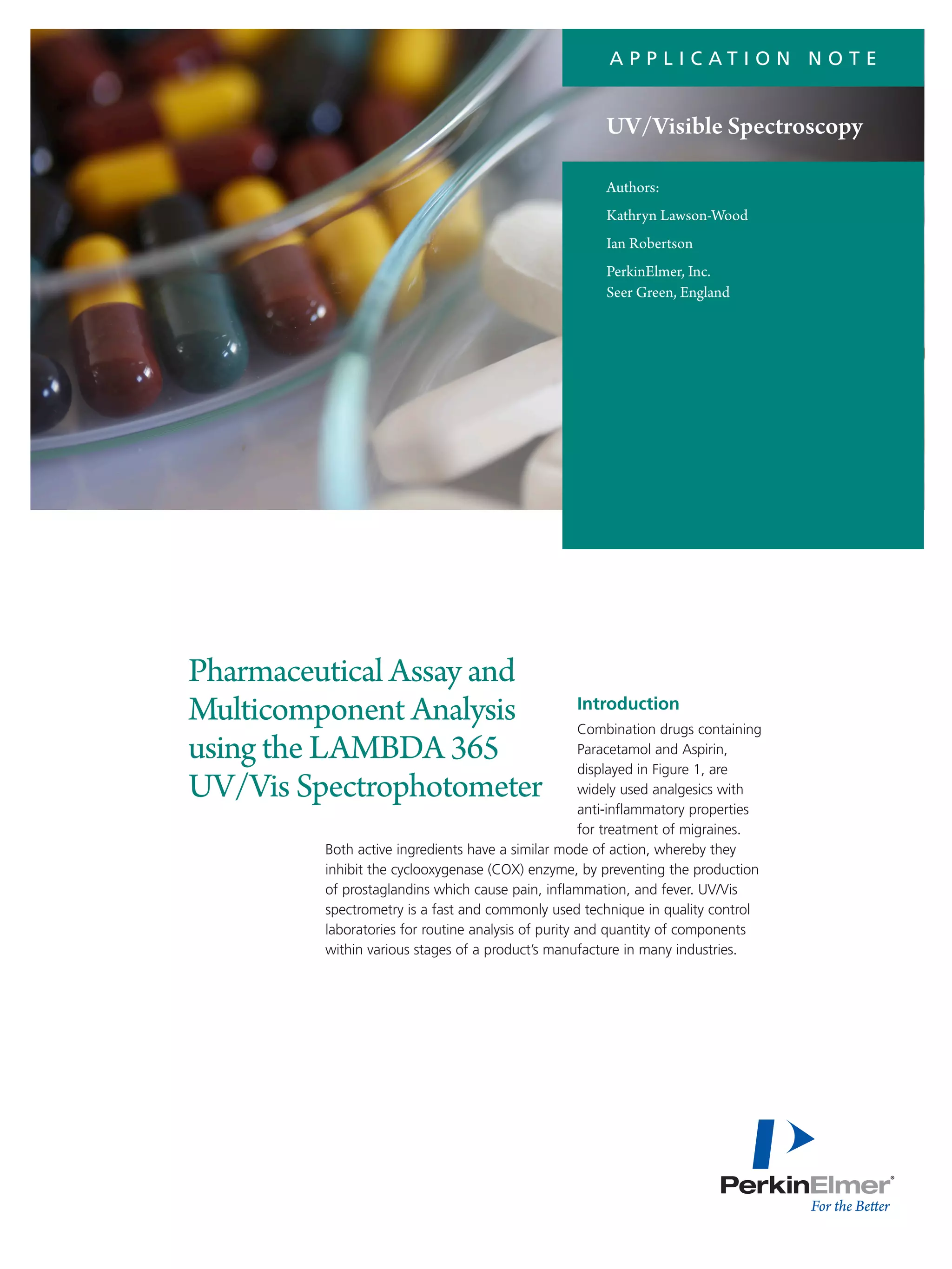 Pharmaceutical Assay and Multicomponent Analysis | PDF