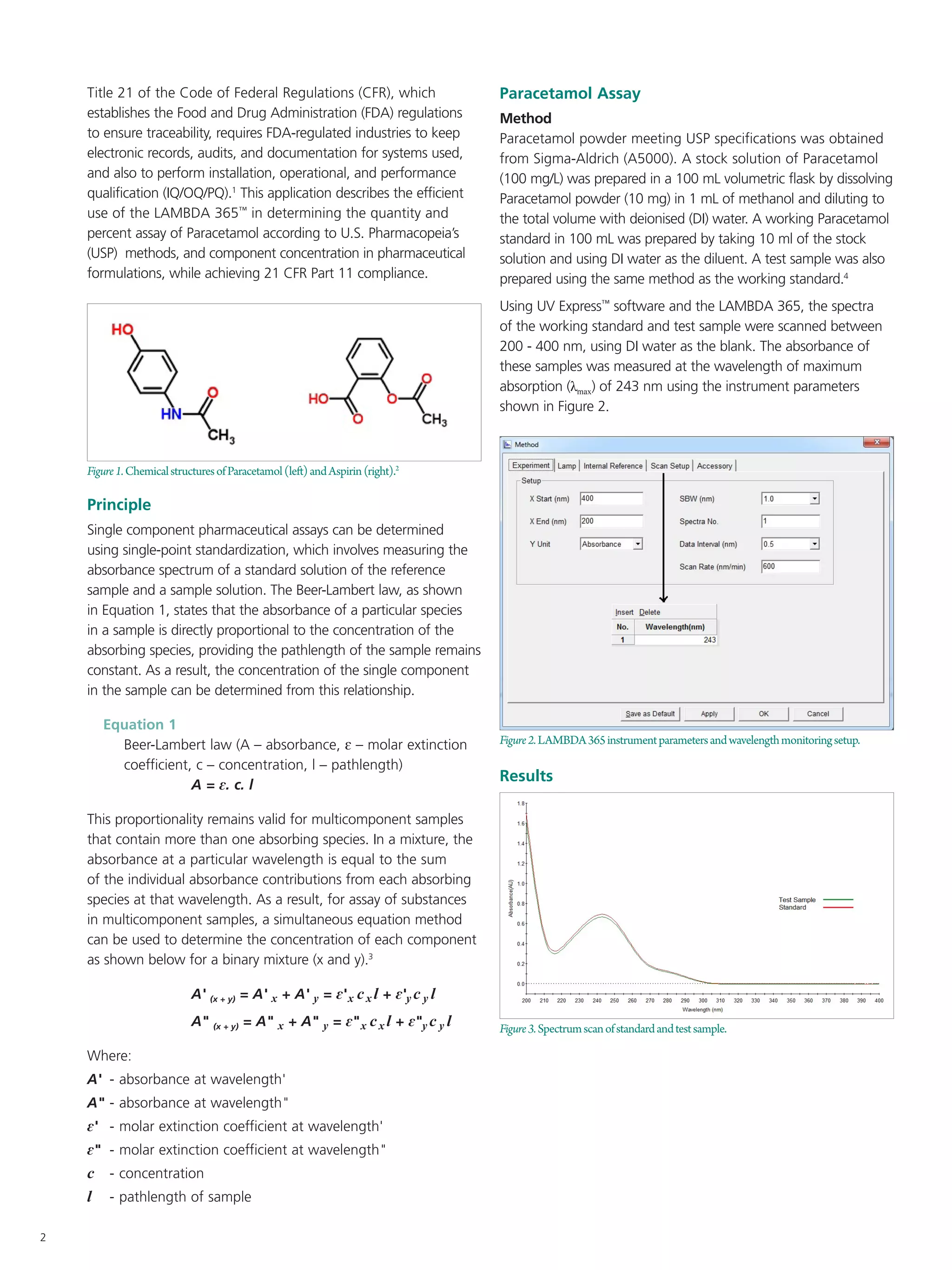 Pharmaceutical Assay and Multicomponent Analysis | PDF