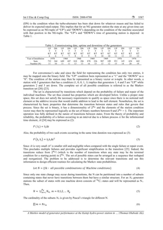 A Markov model of generator performance at the Kainji hydro-power station in Nigeria | PDF