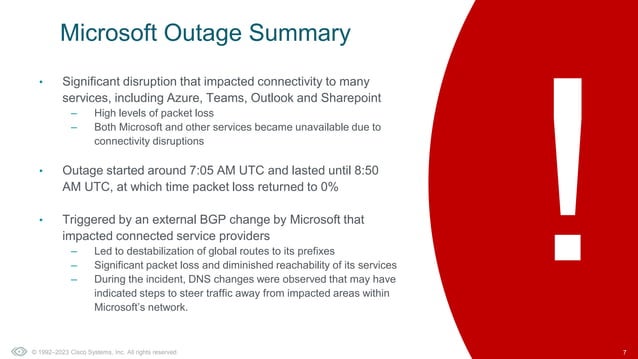 Microsoft Outage Analysis | PPTX