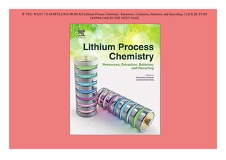 PDF Download Lithium Process Chemistry Resources Extraction Batteries ...