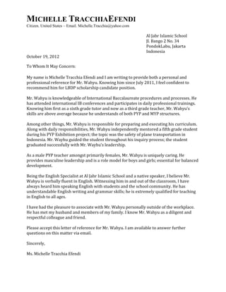 Recommendation Letter-Michelle | PDF