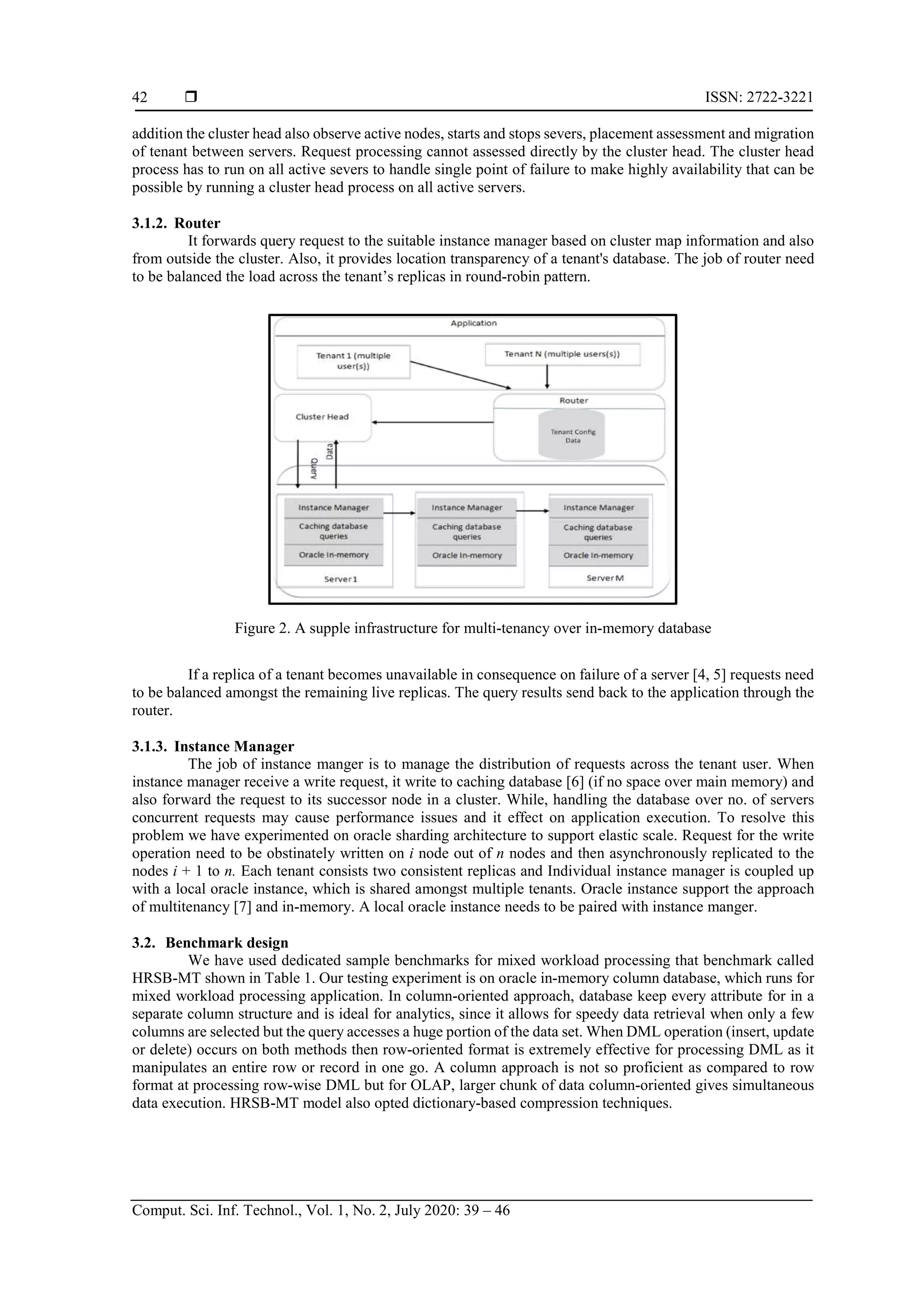Efficient and scalable multitenant placement approach for in memory ...
