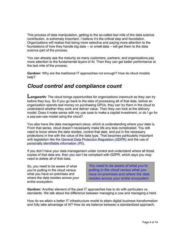 Mission Critical Use Cases Show How Analytics Architectures Usher in an Artificial Intelligence ...