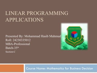 Comprehensive Applications and Challenges of Linear Programming in ...