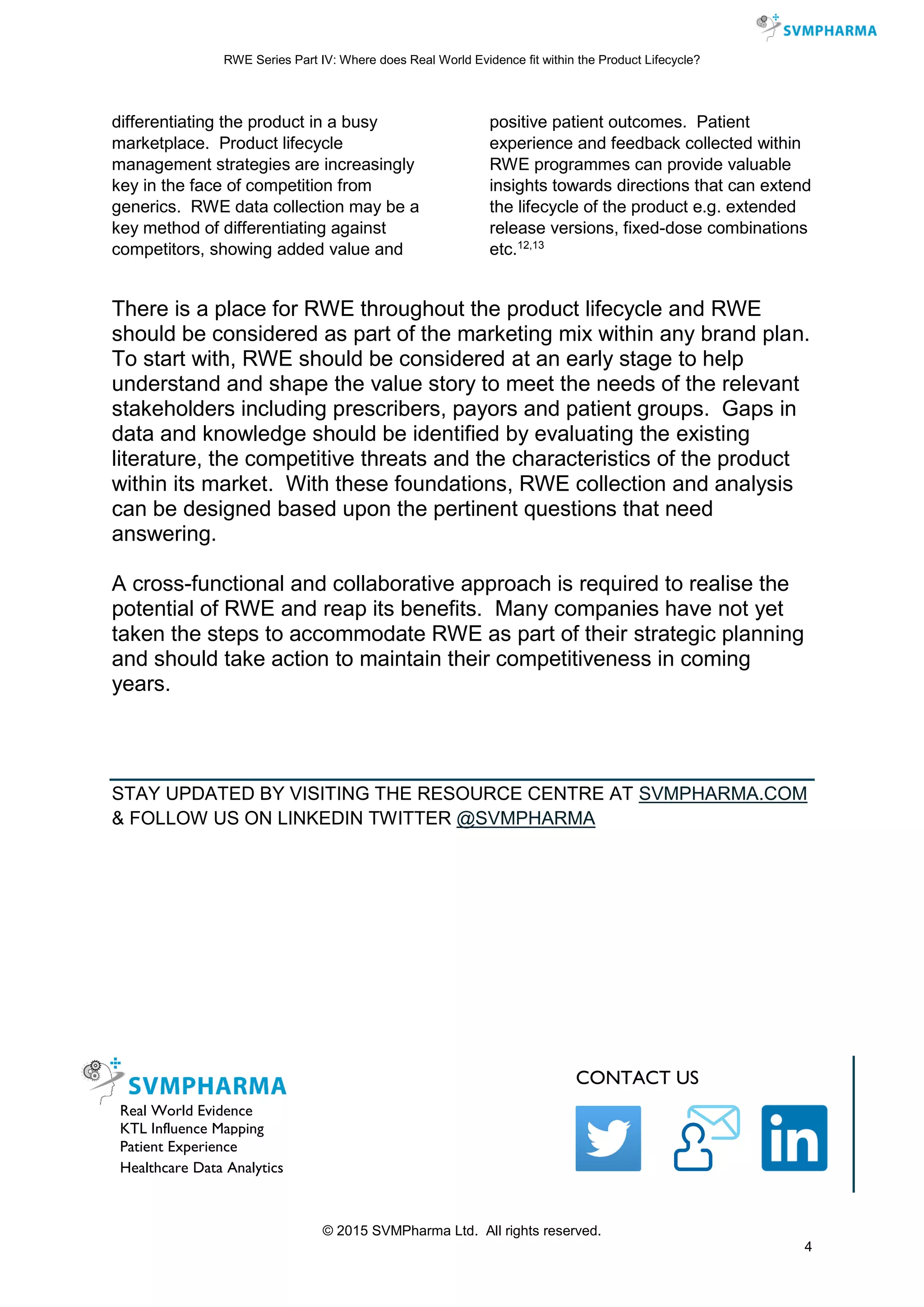 SVMPharma Real World Evidence – The RWE Series – Part IV: Where does ...
