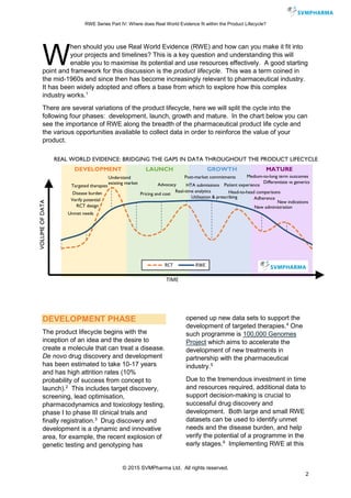 SVMPharma Real World Evidence – The RWE Series – Part IV: Where does Real World Evidence fit ...