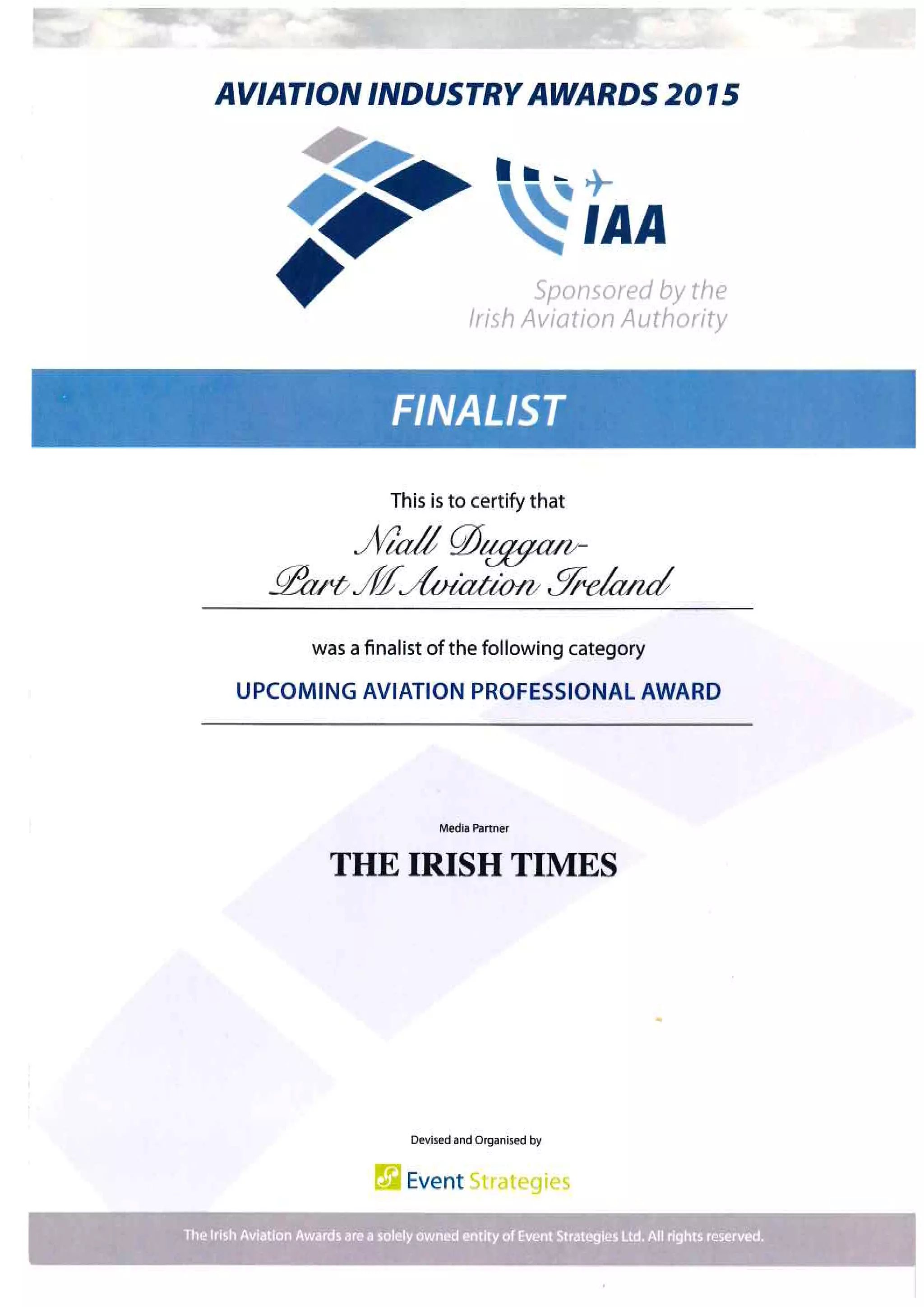 IAA AWARD CERTIFICATE | PDF
