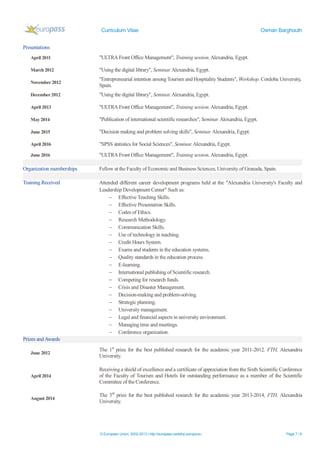 CV Dr Osman Ahmed ElSaid | PDF