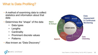Data Patterns - A Native Open Source Data Profiling Tool for HPCC Systems | PPTX
