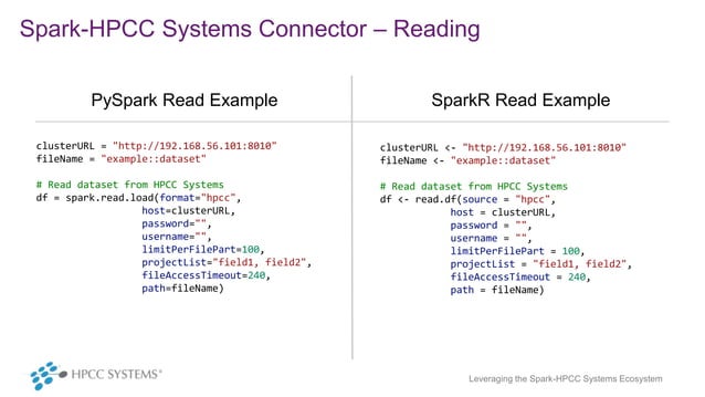 Leveraging the Spark-HPCC Ecosystem | PPT