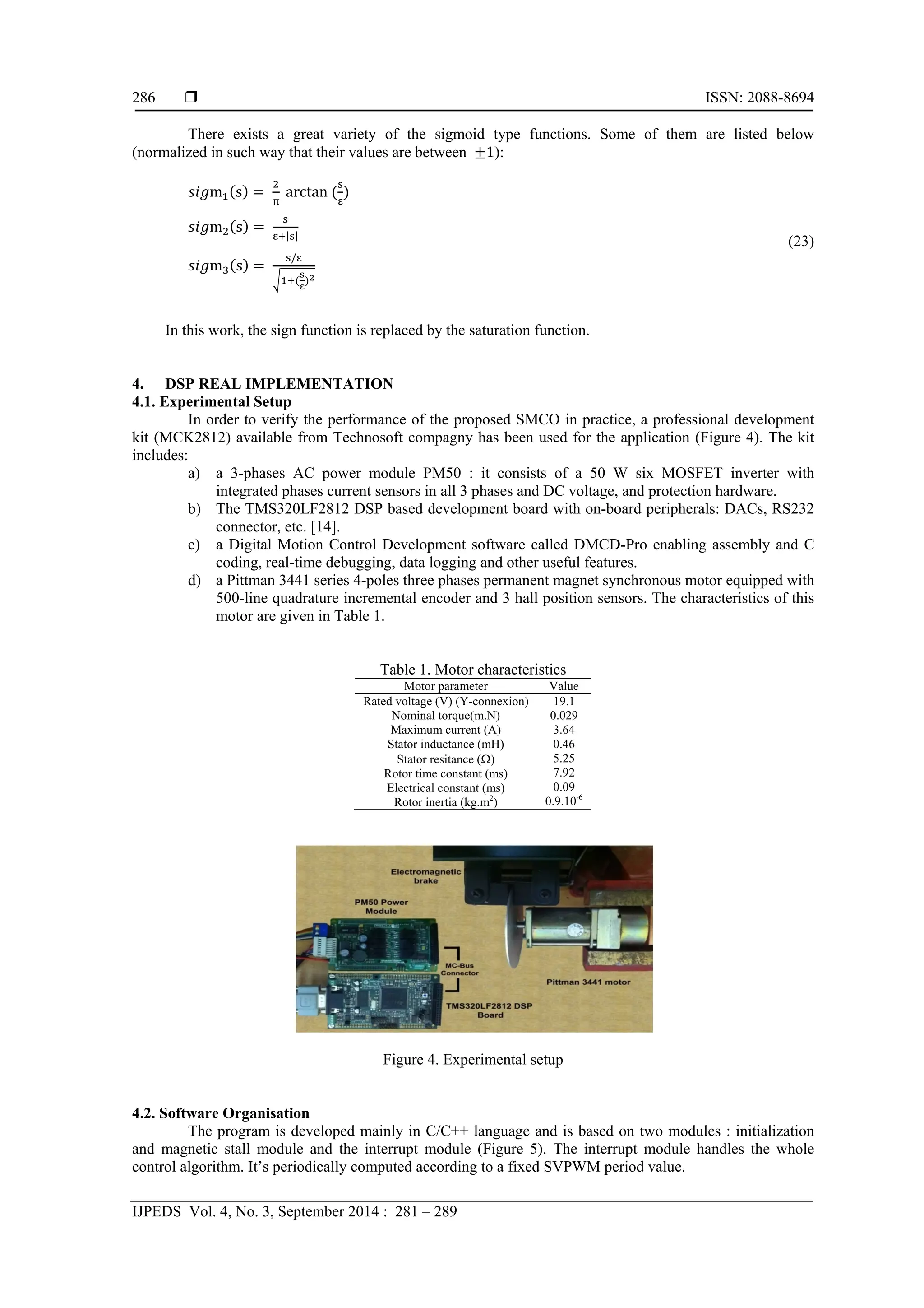 Dsp Based Sensorless Speed Control Of A Permanent Magnet Synchronous