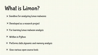 Linux malware analysis using limon sandbox | PDF
