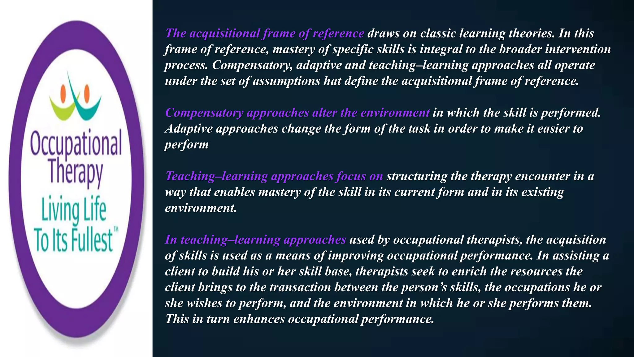 Learning and Teaching Styles in Occupational Therapy | PPTX