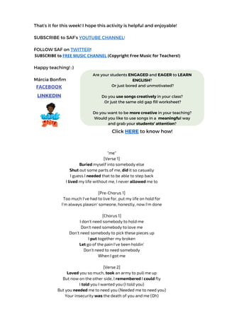 Simple Past in Songs: Engaging ESL Lesson Plan with Kelly Clarkson's ...