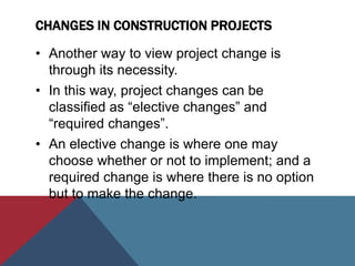 013 changes in construction projects | PPT