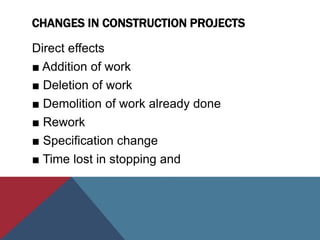 013 changes in construction projects | PPT