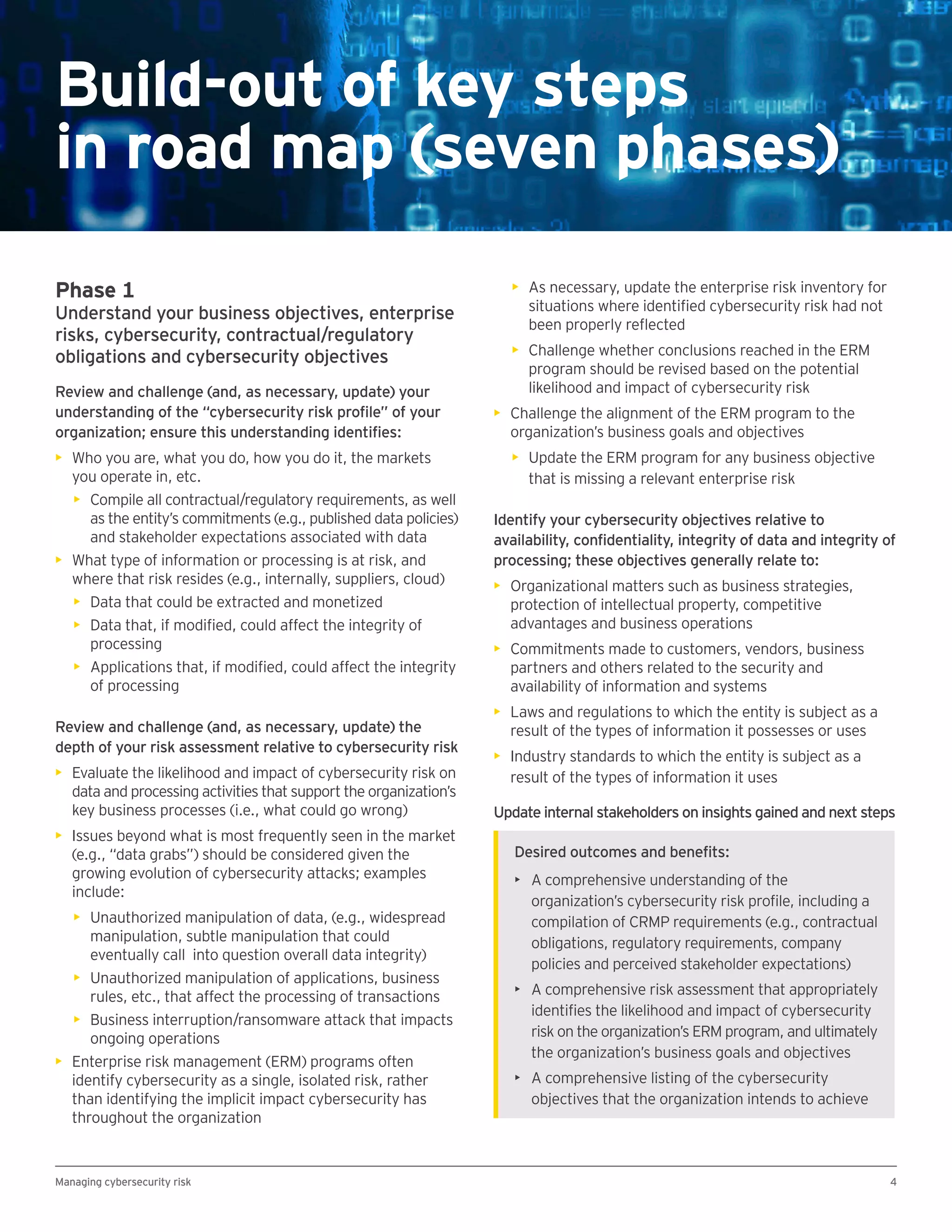 Communicating with stakeholders on cybersecurity risk-a road map for ...