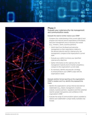 Communicating with stakeholders on cybersecurity risk-a road map for ...