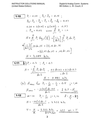 Solutions Manual Digital & Analog Communication Systems (8th Edition ...
