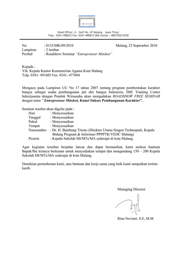 0133 surat depag kota malang | DOC