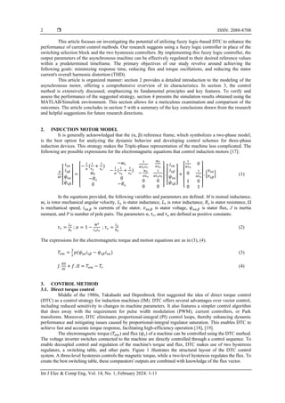 Improvements the direct torque control performance for an induction machine using fuzzy logic ...