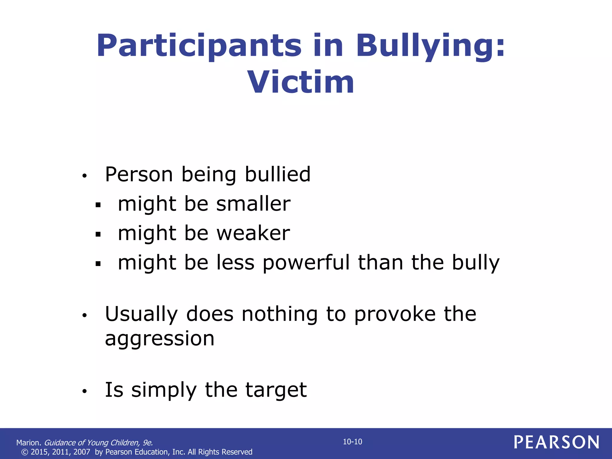 Chapter 10 Aggression & Bullying in Young Children | PPT