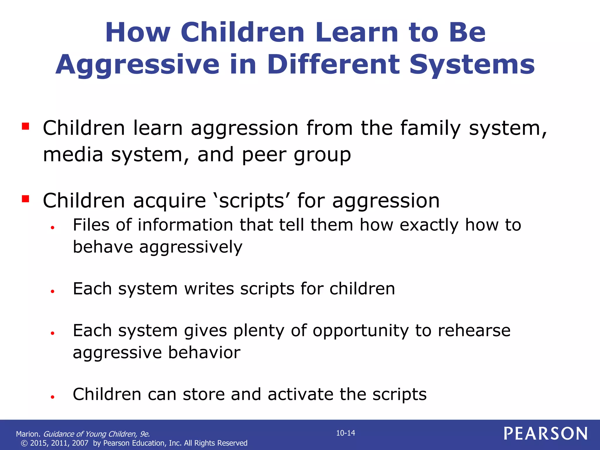 Chapter 10 Aggression & Bullying in Young Children | PPT