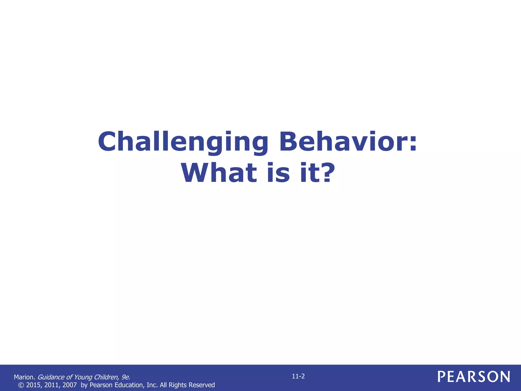Chapter 11 Minimizing Challenging Behavior | PPT