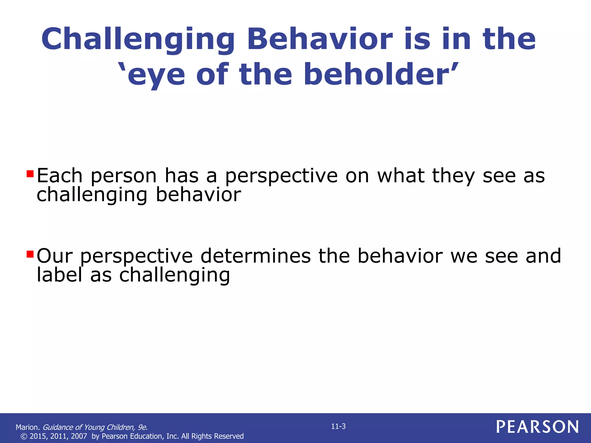 Chapter 11 Minimizing Challenging Behavior | PPT
