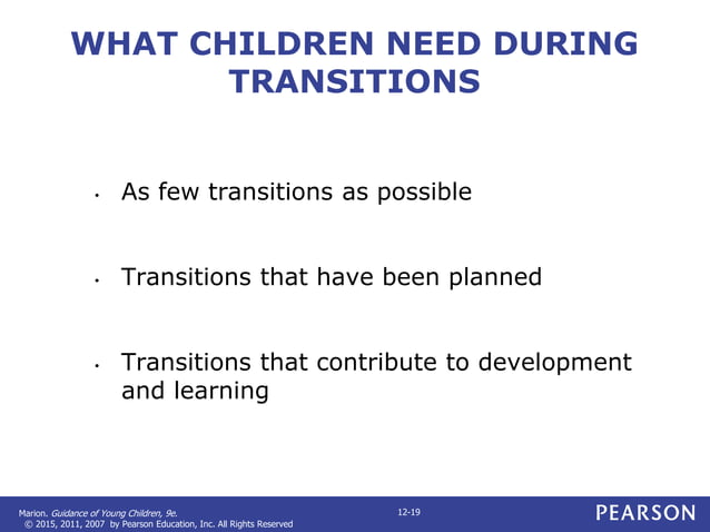 Chapter 12 Guiding Children During Routines & Transitions | PPT | Primary Education | Education