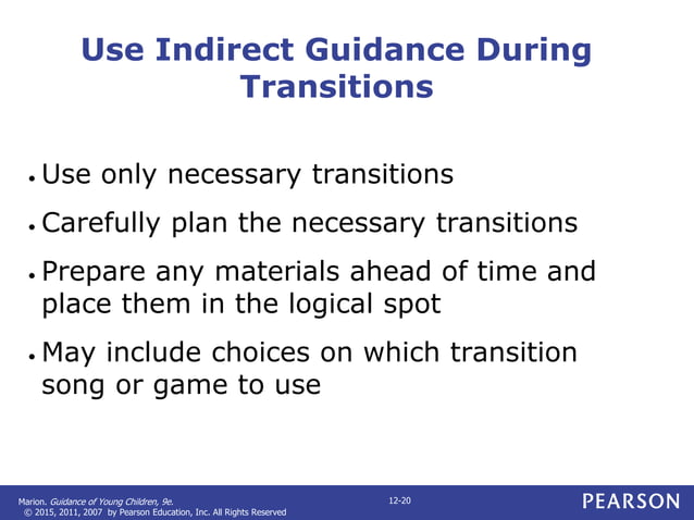 Chapter 12 Guiding Children During Routines & Transitions | PPT | Primary Education | Education