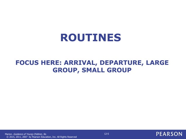 Chapter 12 Guiding Children During Routines & Transitions | PPT | Primary Education | Education
