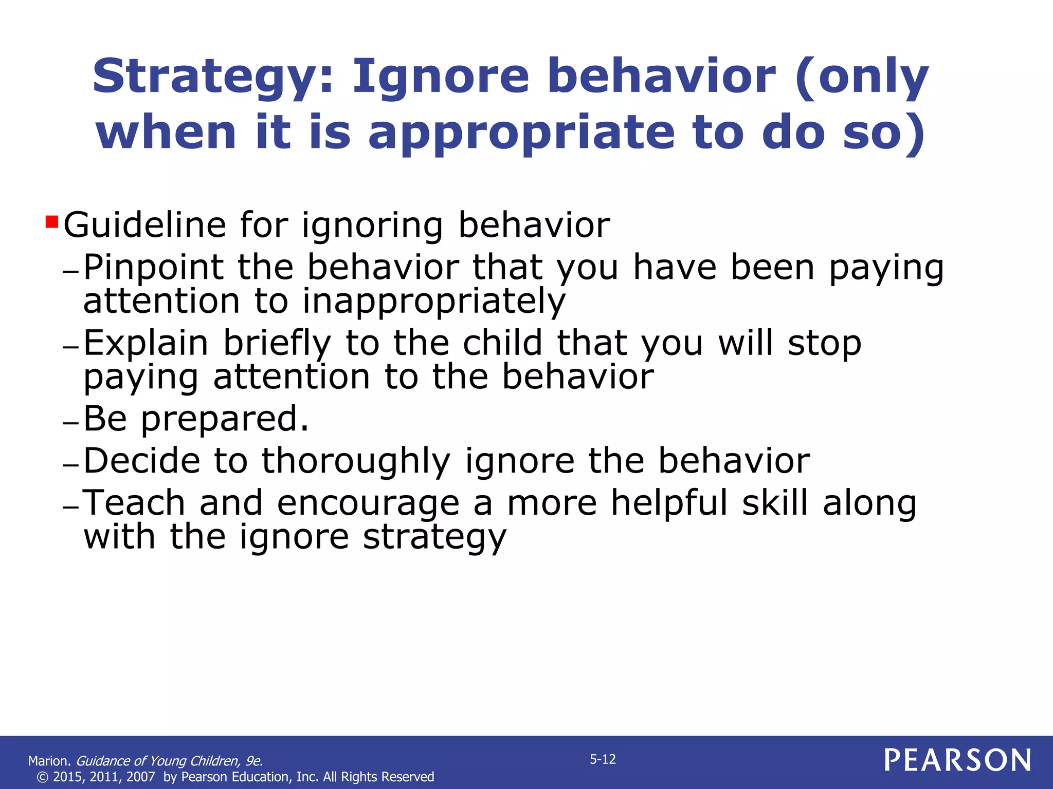 Chapter 5 Positive Guidance & Discipline Strategies: Direct Guidance | PPT